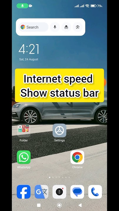 How to Display Internet Speed of Status Bar #shorts #internetspeed #tech - YouTube