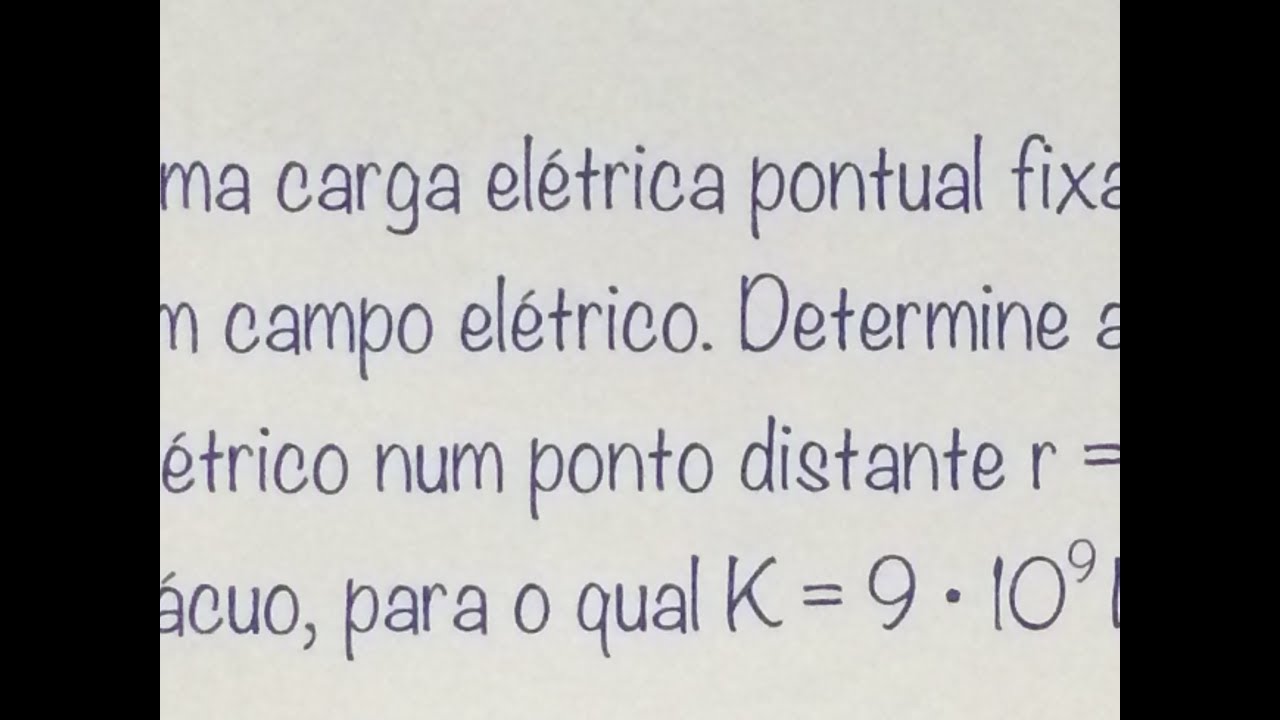 FBNET | Es35 - FÓRMULA do campo elétrico gerado por carga puntiforme ...