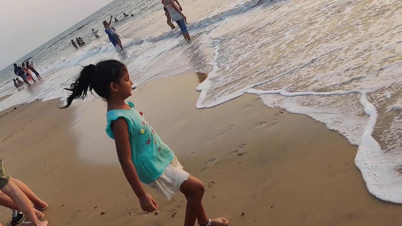 Goa beach kids enjoyment at Goa beach - YouTube