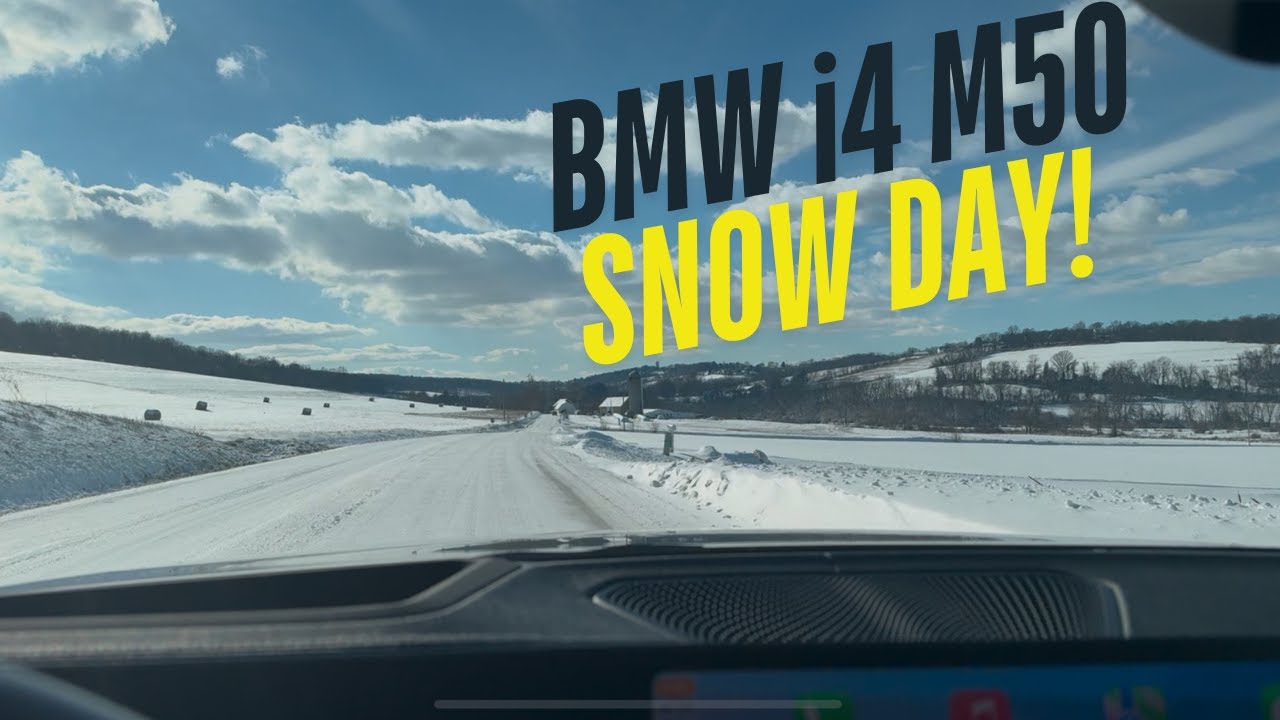 BMW i4 M50 AWD on SNOW in 2025 | Owner Review POV Handling on SNOW | 19 ...