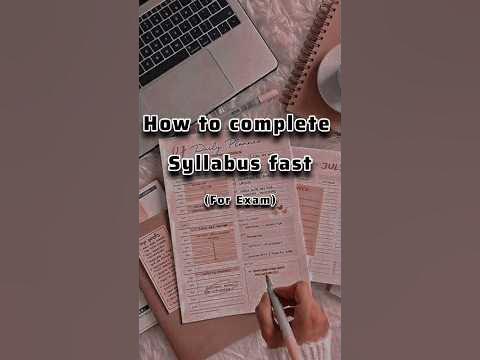 How to cover syllabus fast 💌💯|how to complete syllabus fast|#viral #studytips #syllabus#short ...