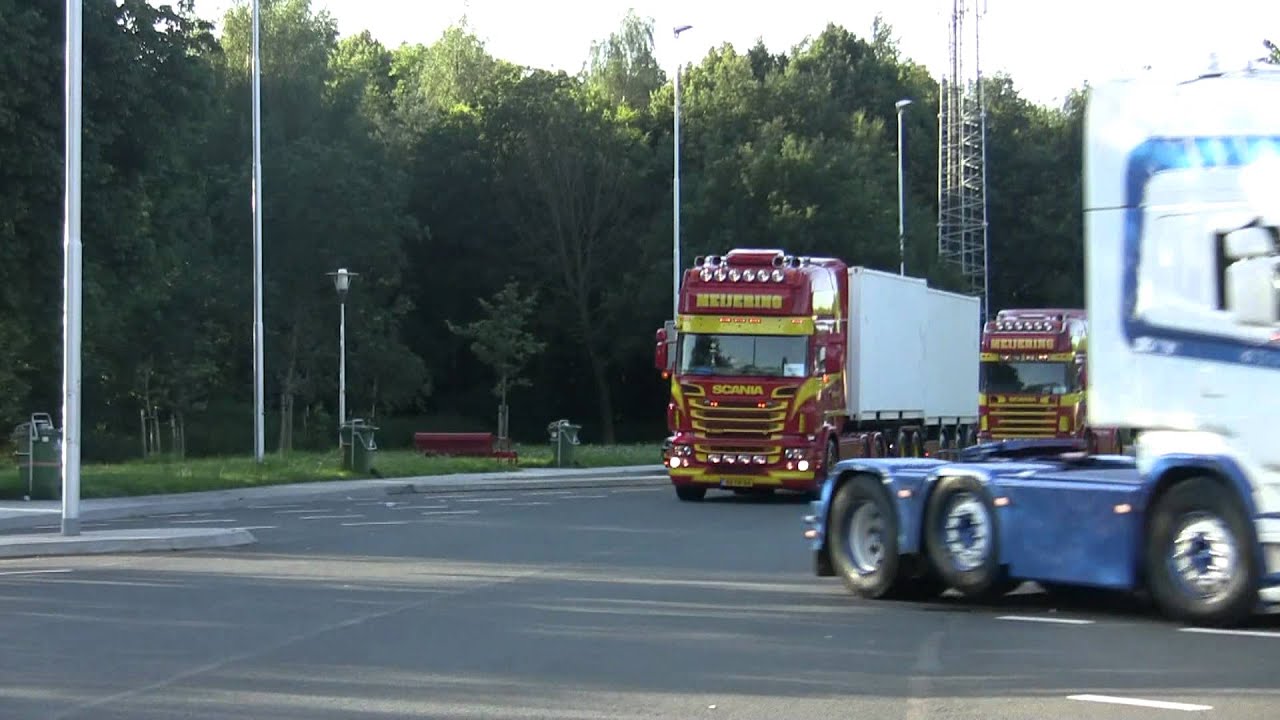 scania v8 r500 Wesley Hoks & scania v8 R620 Meijering - YouTube