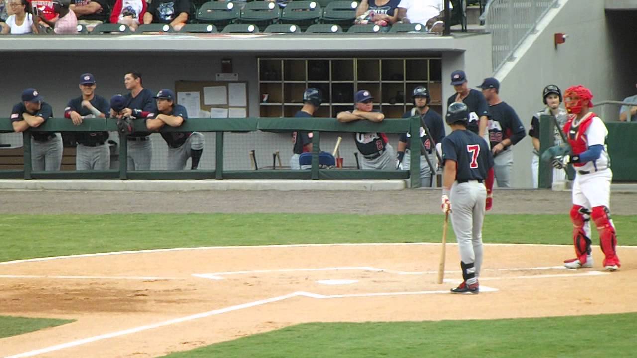 Bryson Brigman - San Diego - US CNT- Batting against Cuba - YouTube