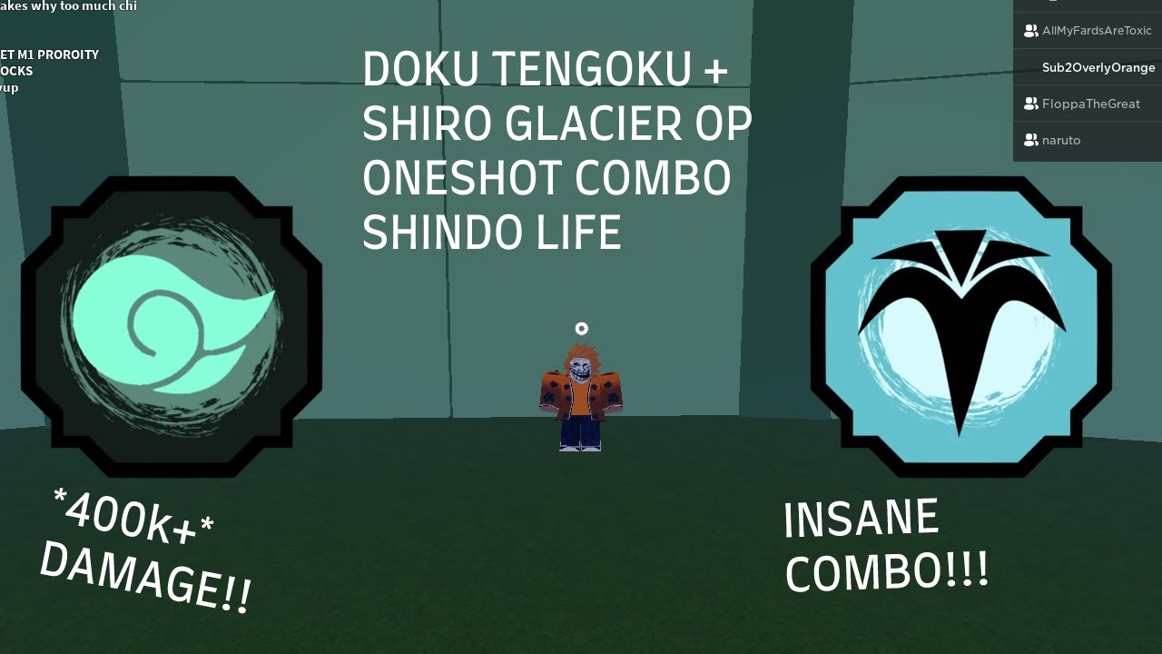 DOKU TENGOKU + SHIRO GLACIER OP ONESHOT COMBO | Shindo Life Roblox ...