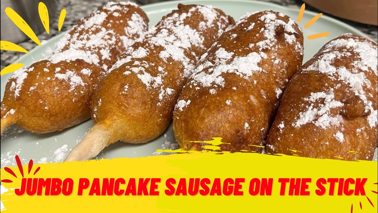 Homemade Jumbo Pancake Sausage on the Stick! - YouTube