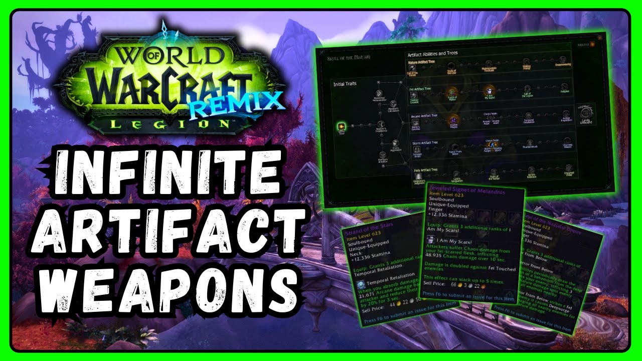 Legion Remix Artifact Weapons Explained | World of Warcraft - YouTube