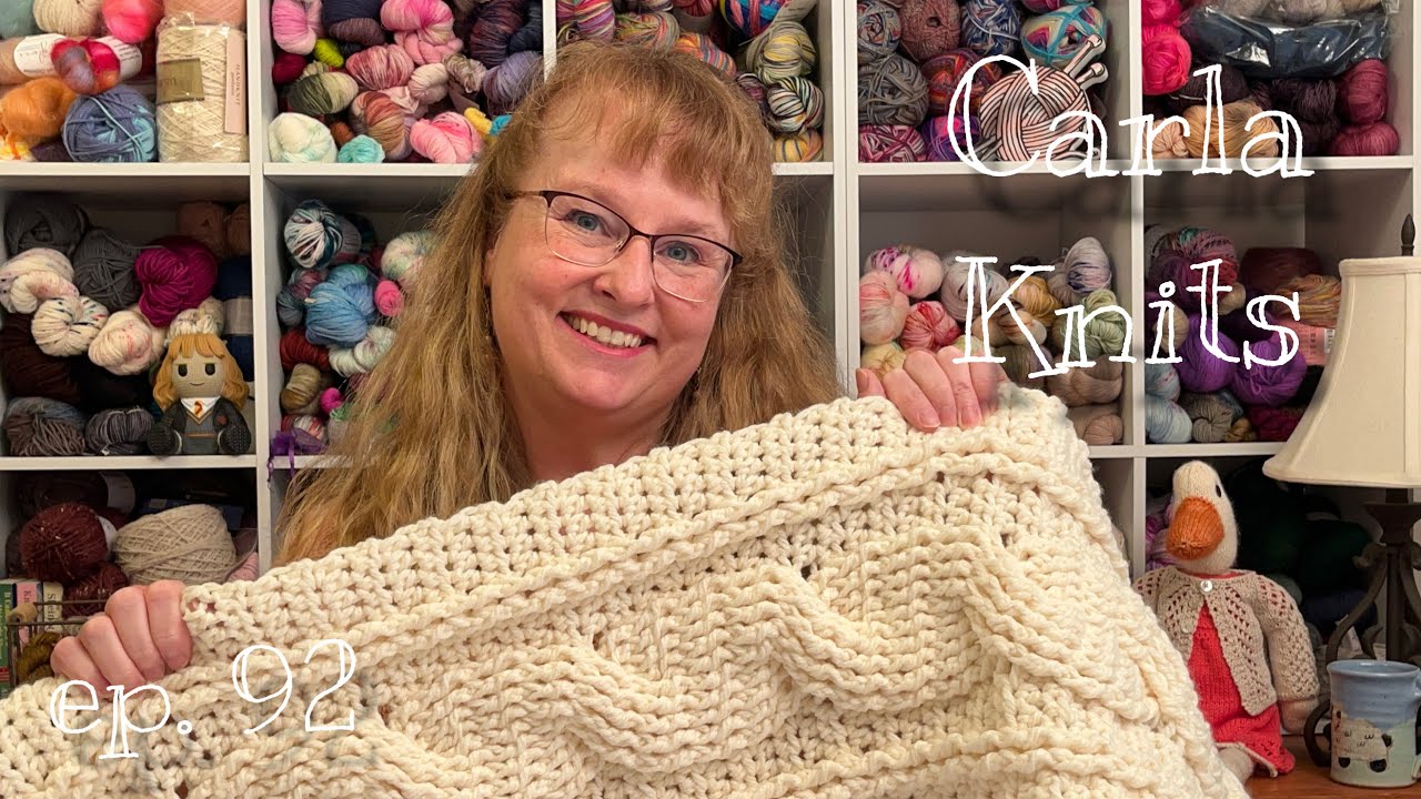 Knitting Podcast - Rustic Cable Stitch Table Runner and Lots of Squares ...