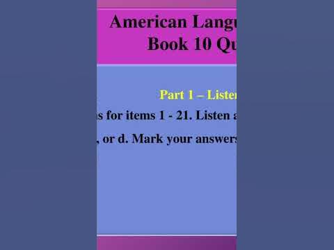 ALC BOOK 10 QA - YouTube