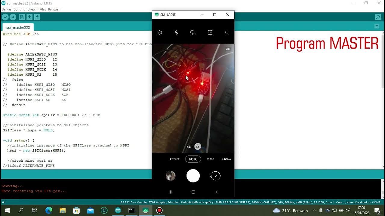 Esp32 Komunikasi Spi Master Slave Youtube