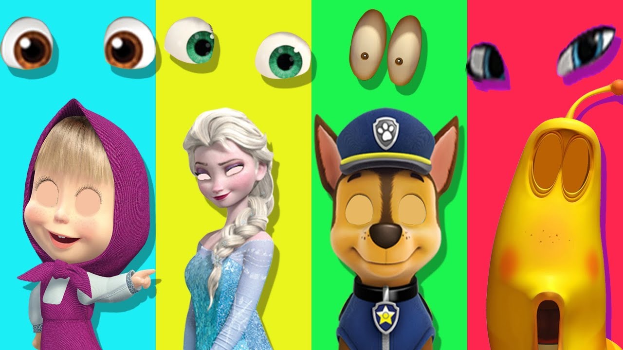 Wrong Eyes Frozen Elsa Masha Paw Patrol Larva Finger Family Learn ...