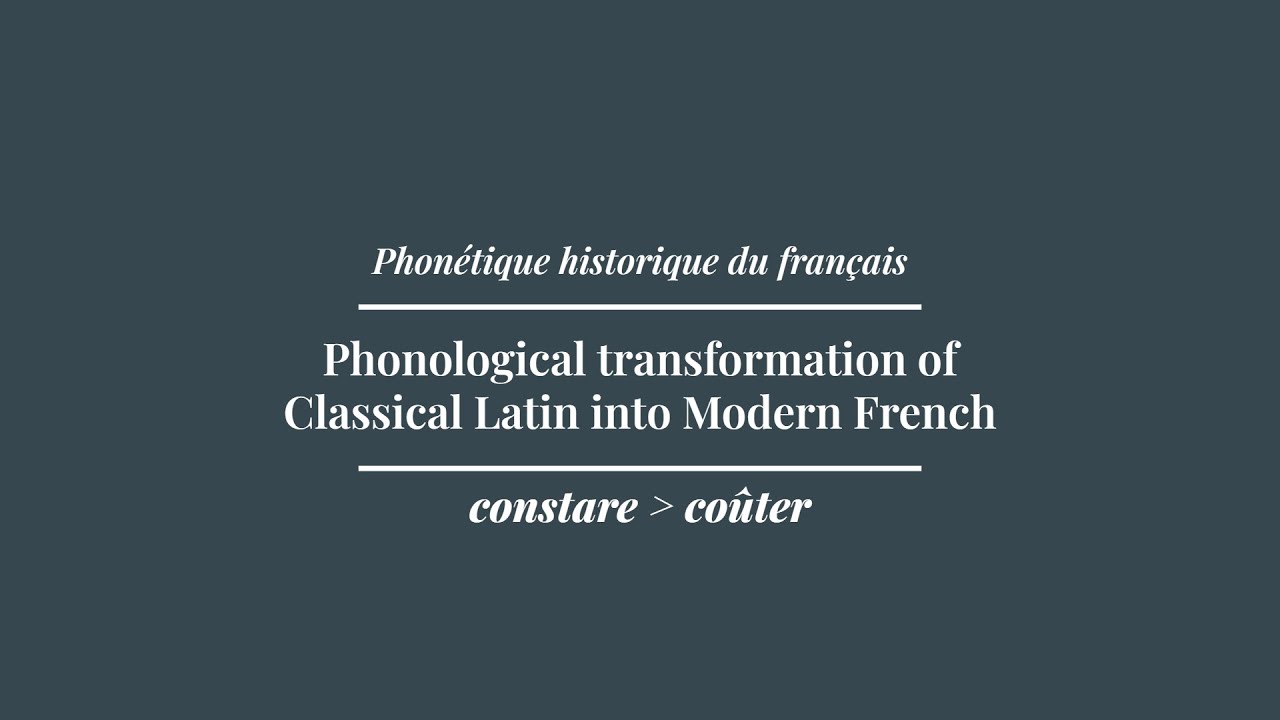 Latin to French | First Conjugation | Coûter - YouTube