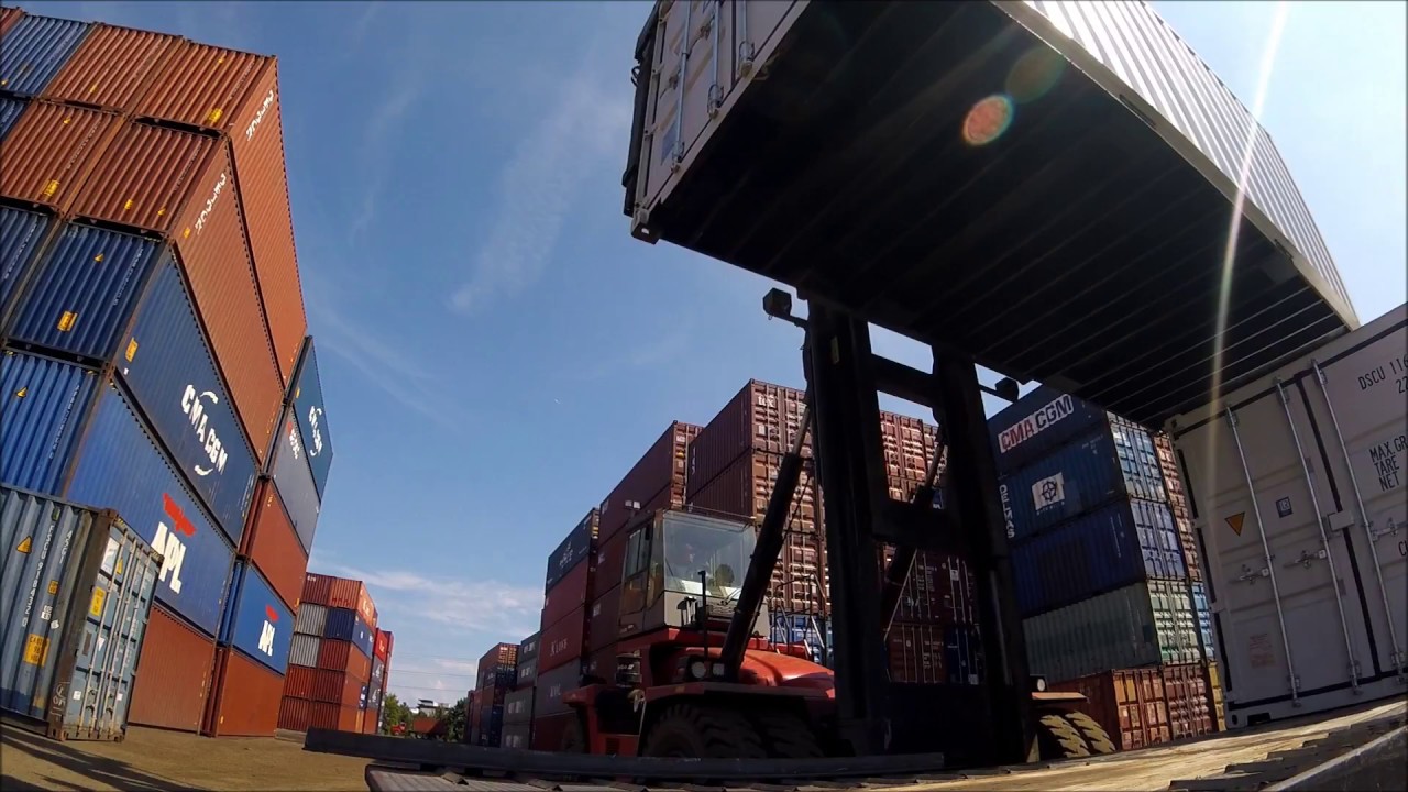 Shipping container loading - Long version - YouTube