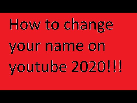 How to change your name on YouTube (2020) - YouTube