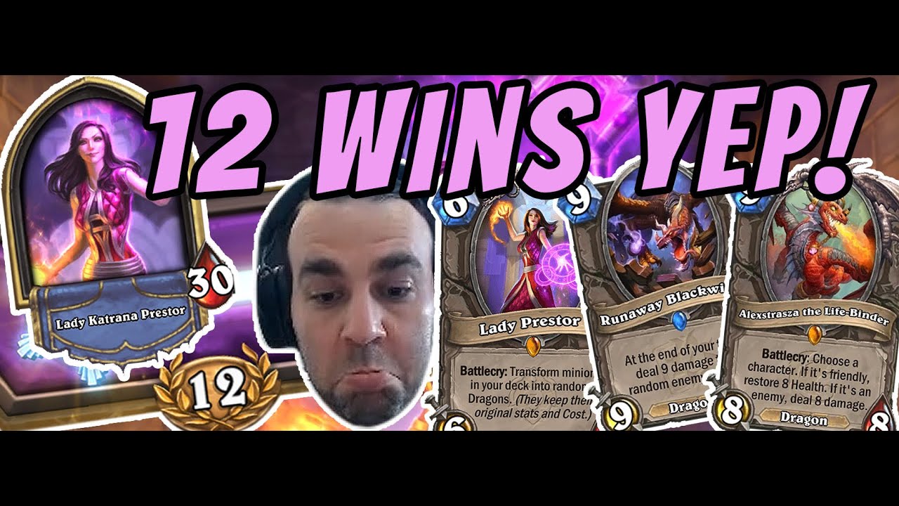 12 Win Mage Run with Lady Prestor! - Hearthstone Arena - YouTube