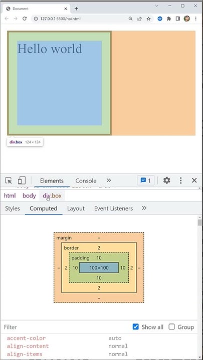 CSS box sizing. border box and content box - YouTube