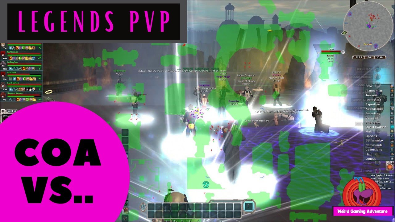 SWG Legends PVP - COA Guild Dominates The Battlefield - YouTube