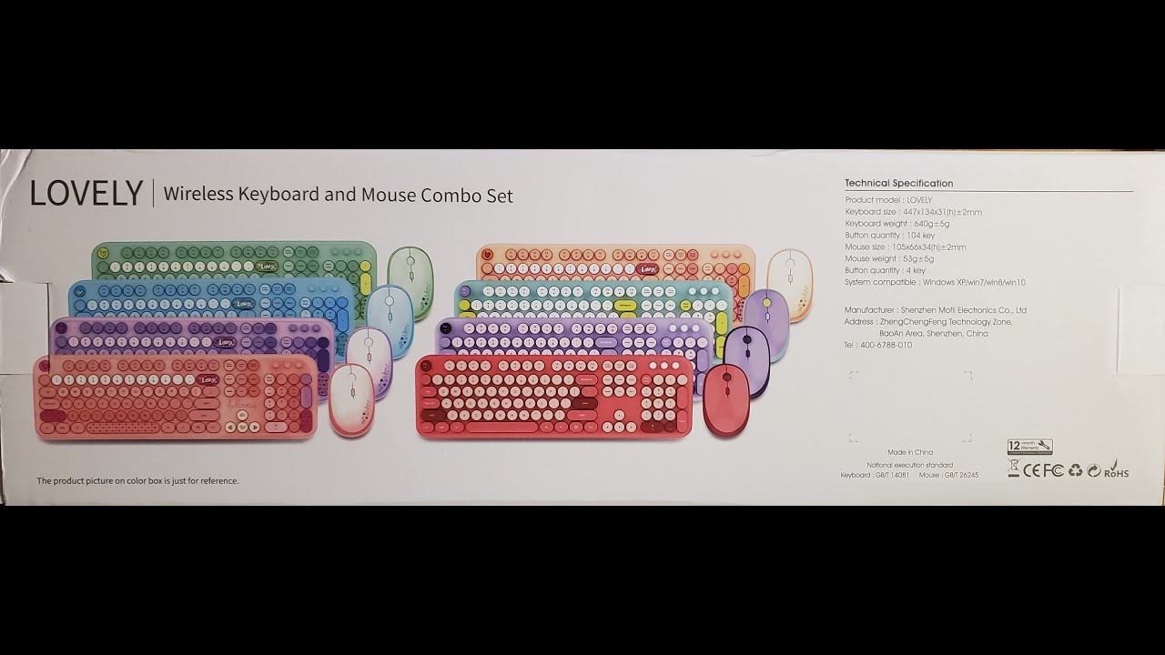 MOWUX (Shenzhen Mofii Electronics Co, Ltd) Lovely Wireless Keyboard ...