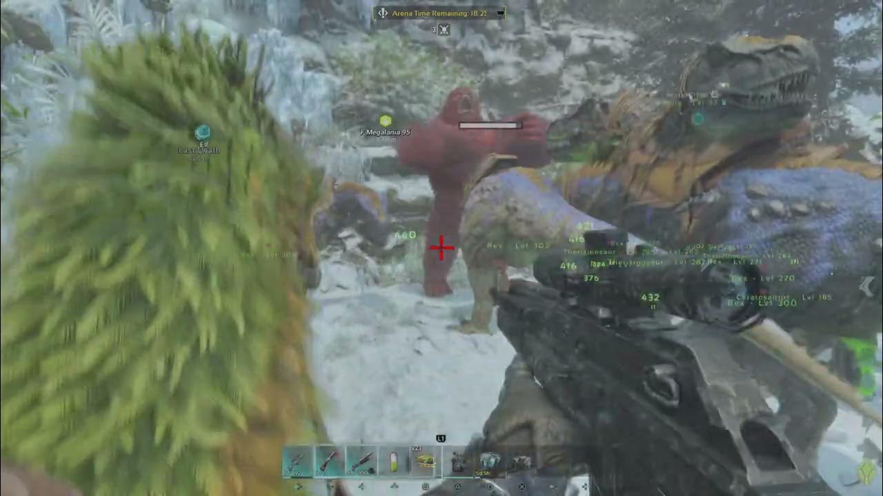 ARK Survival Ascended - Alpha Megapithecus Boss Fight - YouTube