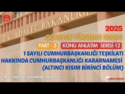 2025 Adalet Bakanlığı Personeli Görevde Yükselme Sınavı Konu Anlatım Serisi-12 \