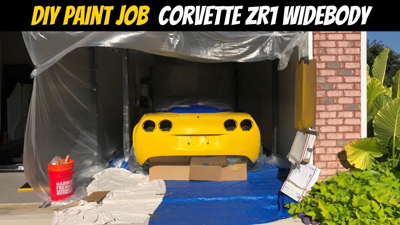DIY Corvette Widebody Paint Job in Home Garage - YouTube