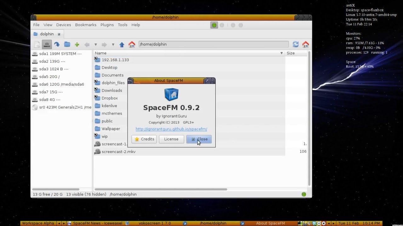AntiX 13 Stable - Update to SpaceFM - YouTube