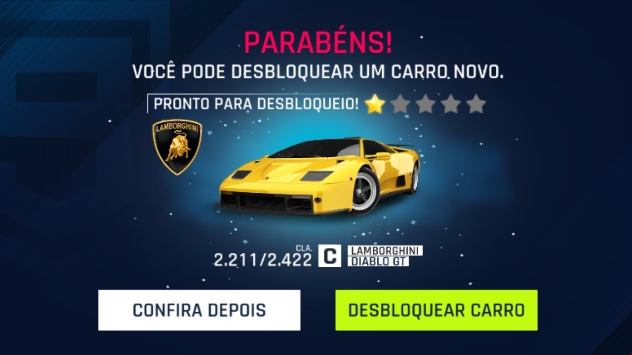 Asphalt 9, Novo Carro Na Garagem, Lamborghini Diablo GT, Carro 135 ...