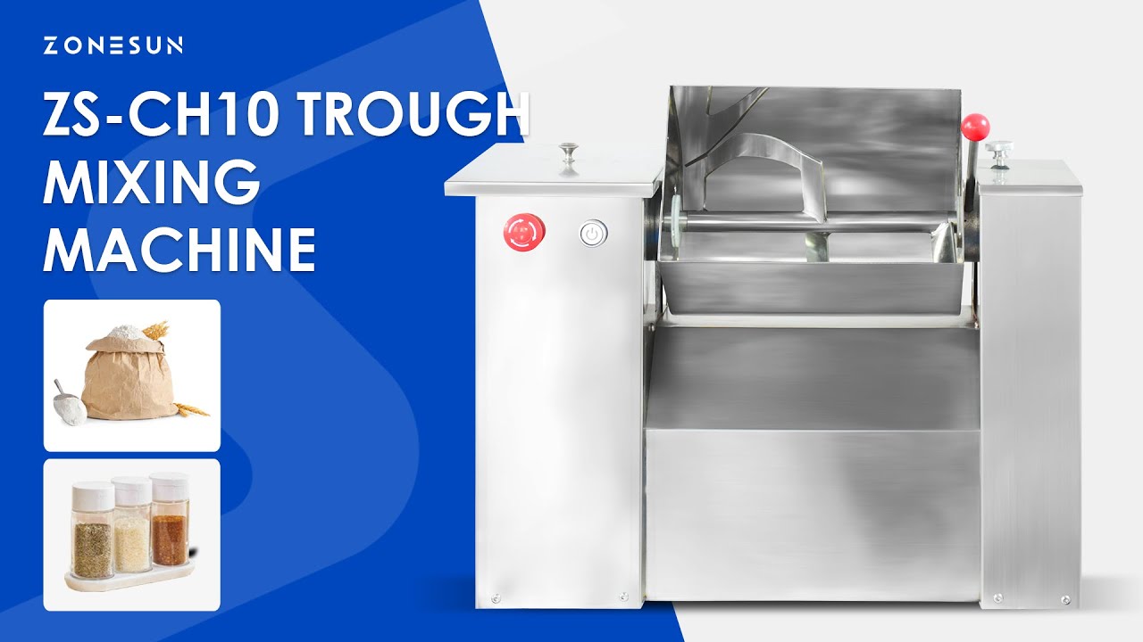 ZONESUN 10L Powder Mixer Flour Grains Stainless Steel Paste Blender ZS ...