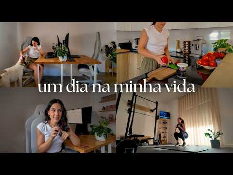 Um dia comum na minha vida | Rotina de trabalho, refeições caseiras, treino em casa