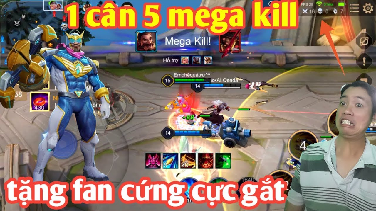 Liên Quân _ Anh Hảo Tặng Fan Mega Kill Cực Gắt | Trang Bị Rourke Hack ...