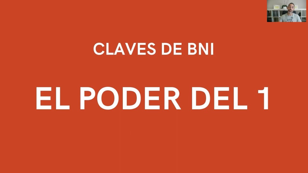 EL PODER DEL 1. MOMENTO DE EDUCACIÓN DE BNI. - YouTube