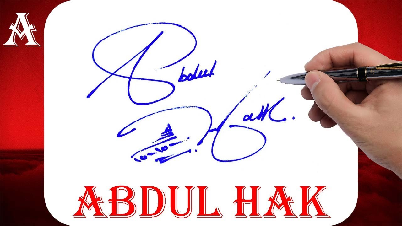 Abdul Hak Name Signature Style - A Signature Style - Signature Style of ...