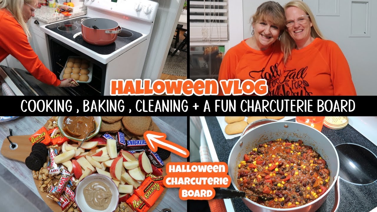 A RAINY HALLOWEEN / COOKING, CLEANING, BAKING + A FUN HALLOWEEN DESSERT ...