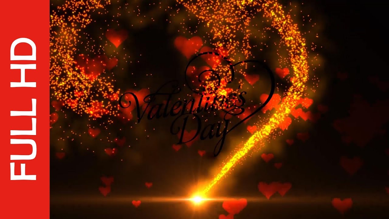 Animated Particles In Love Heart Shape for Valentine's Day - YouTube