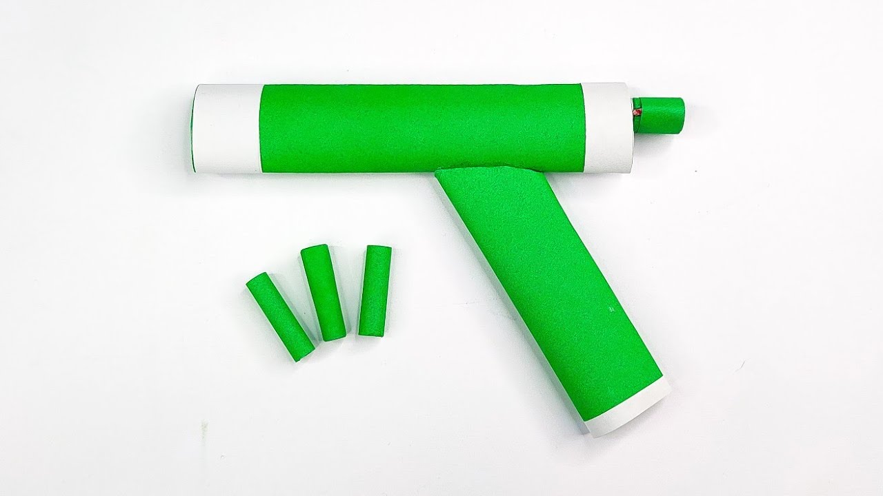 Homemade Paper Gun With Bullets - YouTube