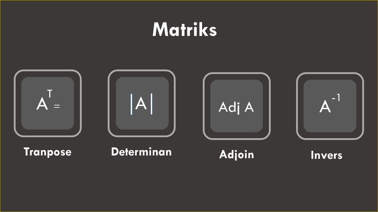 MATEMATIKA KELAS XI - MATRIKS PART 2(TRANSPOSE, DETERMINAN, ADJOIN ...