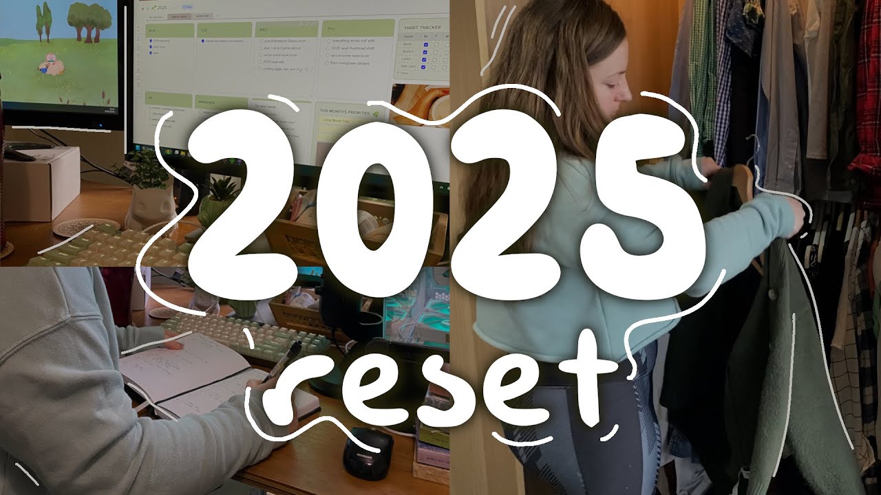 planning and resetting for the new year ♡ gentle 2025 reset - YouTube