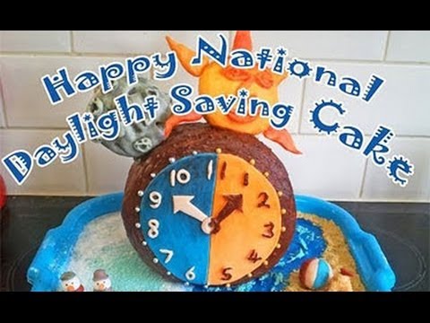 Clock Cake - Novelty National Daylight Saving Cake - YouTube