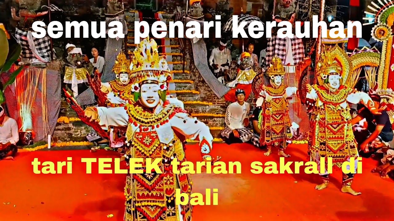 para penari kerauhan tari TELEK tarian sakrall di Bali - YouTube