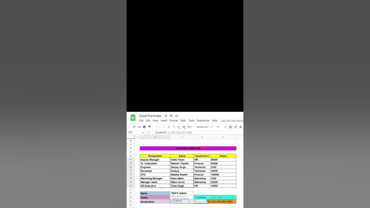 Xlookup Excelformulas Exceltutorial Exceltips Shorts Shortsfeed Shortvideo