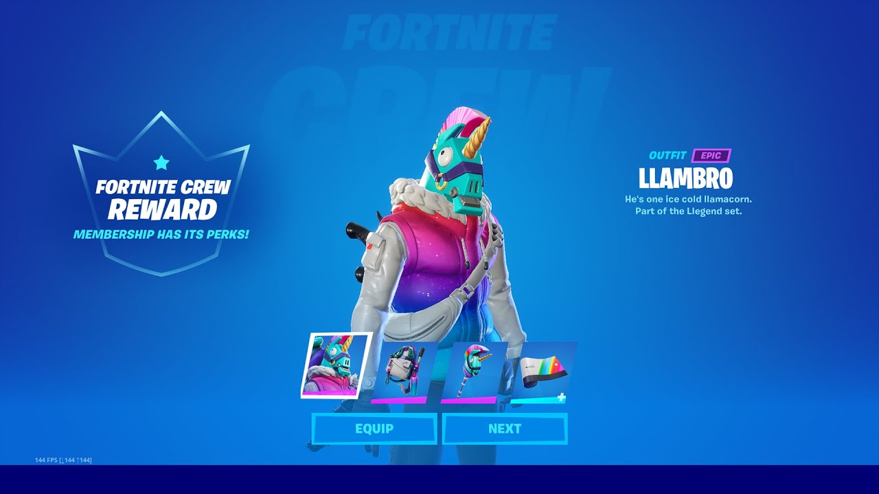 How to get the free *new* Fortnite Skin Llambro (Fortnite Crew Skin ...