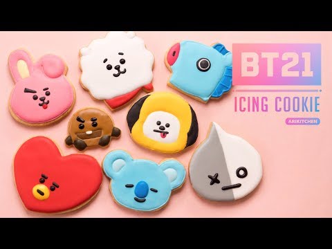 BTS BT21 Buzlu Kurabiye Nasıl Yapılır! - ARIKITCHEN