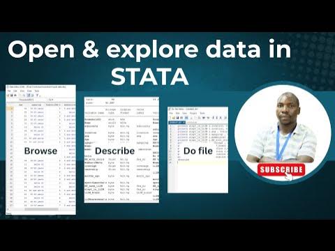 Episode 2: opening and exploring data in STATA - YouTube