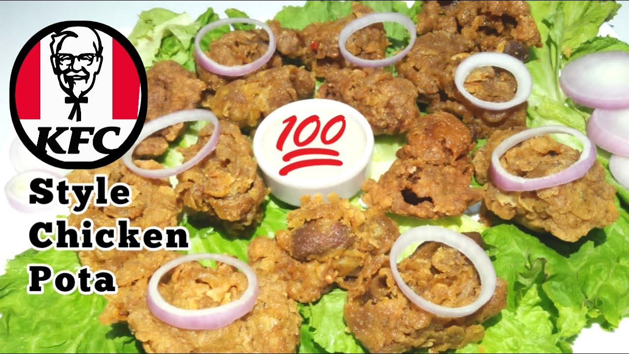 KFC Style Chicken Pota Recipe ll Crispy Fried Chicken Pota Recipe By ...