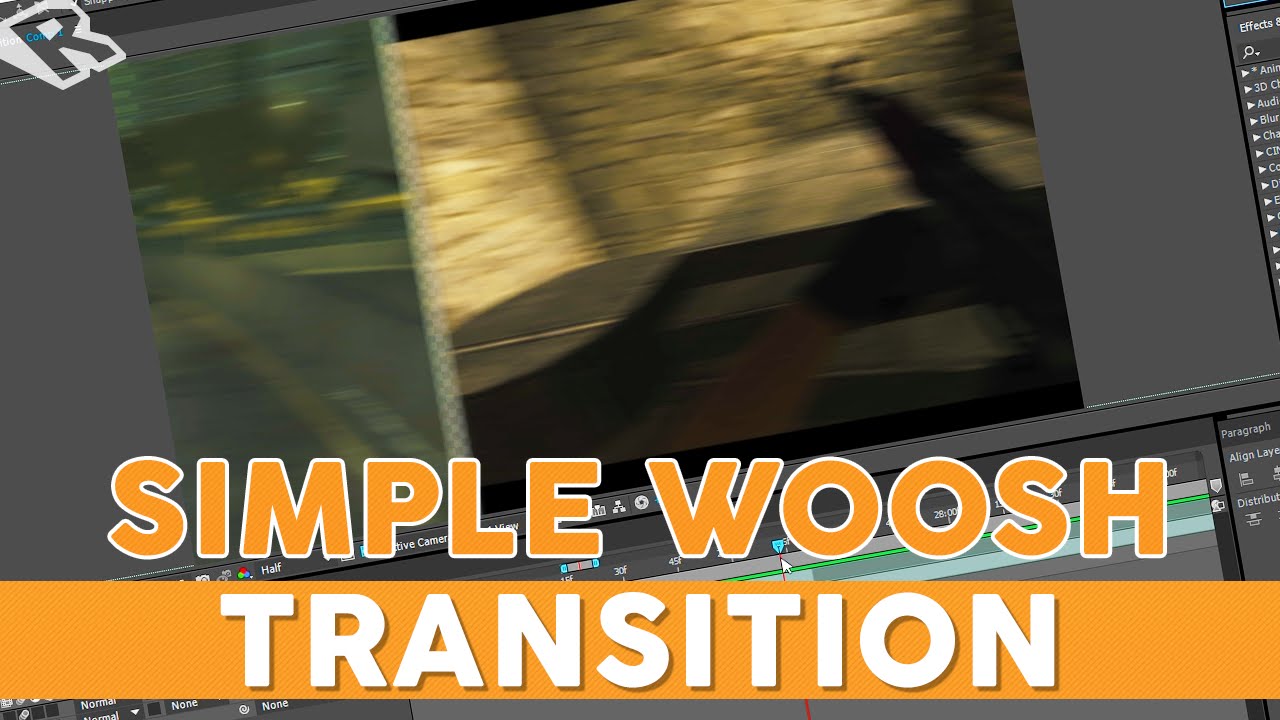 WOOSH TRANSITION TUTORIAL (AFTER EFFECTS) - YouTube