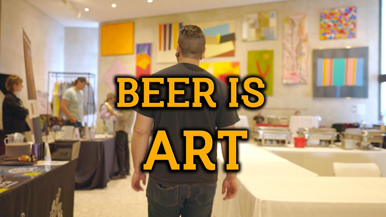 BEER IS ART? Brad attends a Beer Fest @ an ART GALLERY - YouTube