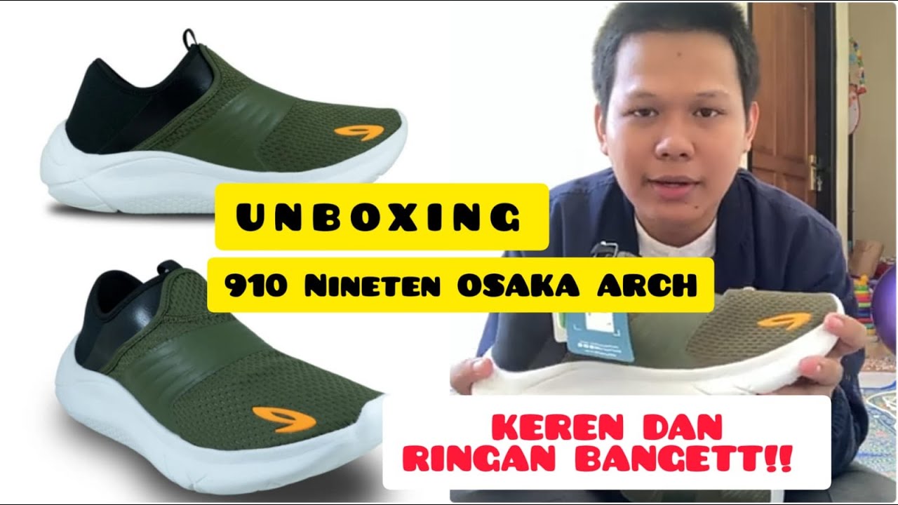 Sepatu Lari 910 Nineten OSAKA ARCH FIX - Sepatu Running Ringan - YouTube