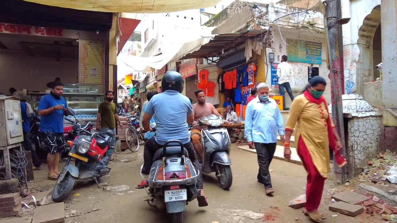 4K Walking in Pushkar Market Area - Rajasthan Tour - YouTube