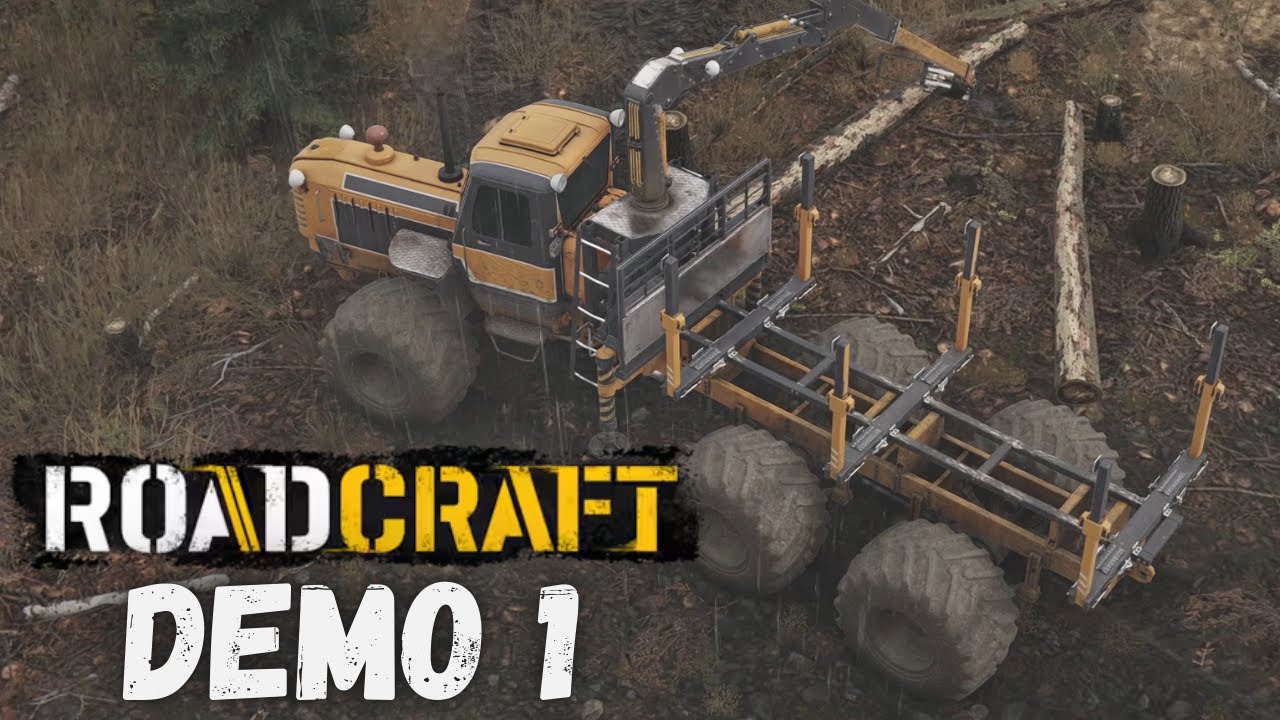 Probamos RoadCraft DEMO #1🚜🌲 | Primera misión: cortar árboles y tender ...