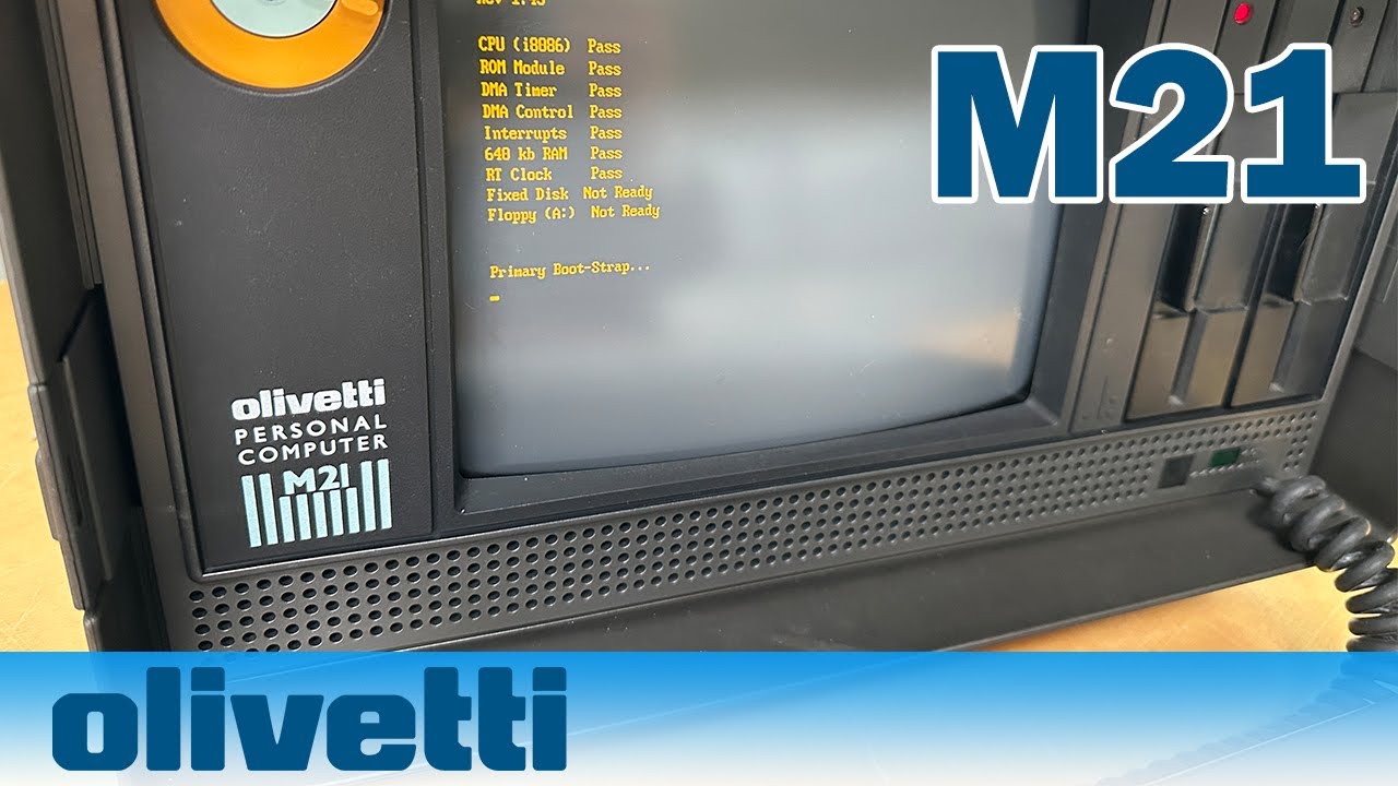 Olivetti M21 One of the first Portable PC Computers - YouTube