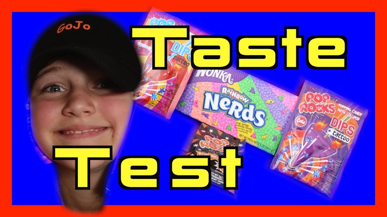 Wonka Rainbow Nerds, Pop Rocks Dips, Popping Candy Taste Test - YouTube
